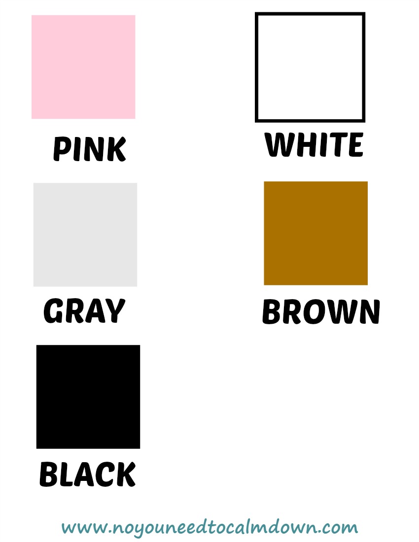 Colors - Free Printables | No, YOU Need To Calm Down!