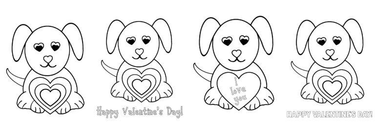 Cute Dog Valentine's Day Coloring Page - Free Printable | No, YOU Need ...