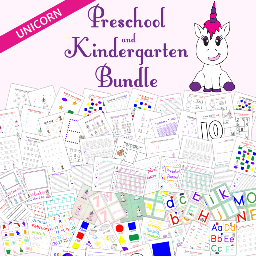 Unicorn Preschool and Kindergarten Bundle | No, YOU Need To Calm Down!